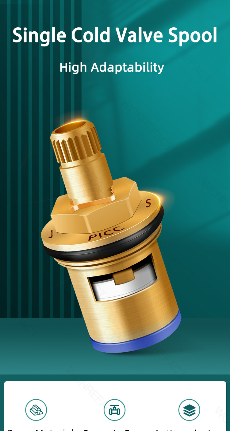 Brass Spool Cold Water Faucet Triangle Valve Accessories Kitchen ...