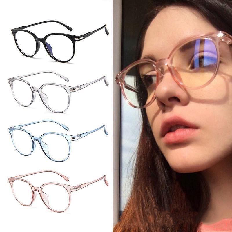 Fashion Trendy Lightweight Round Blue Light Glasses Women European ...