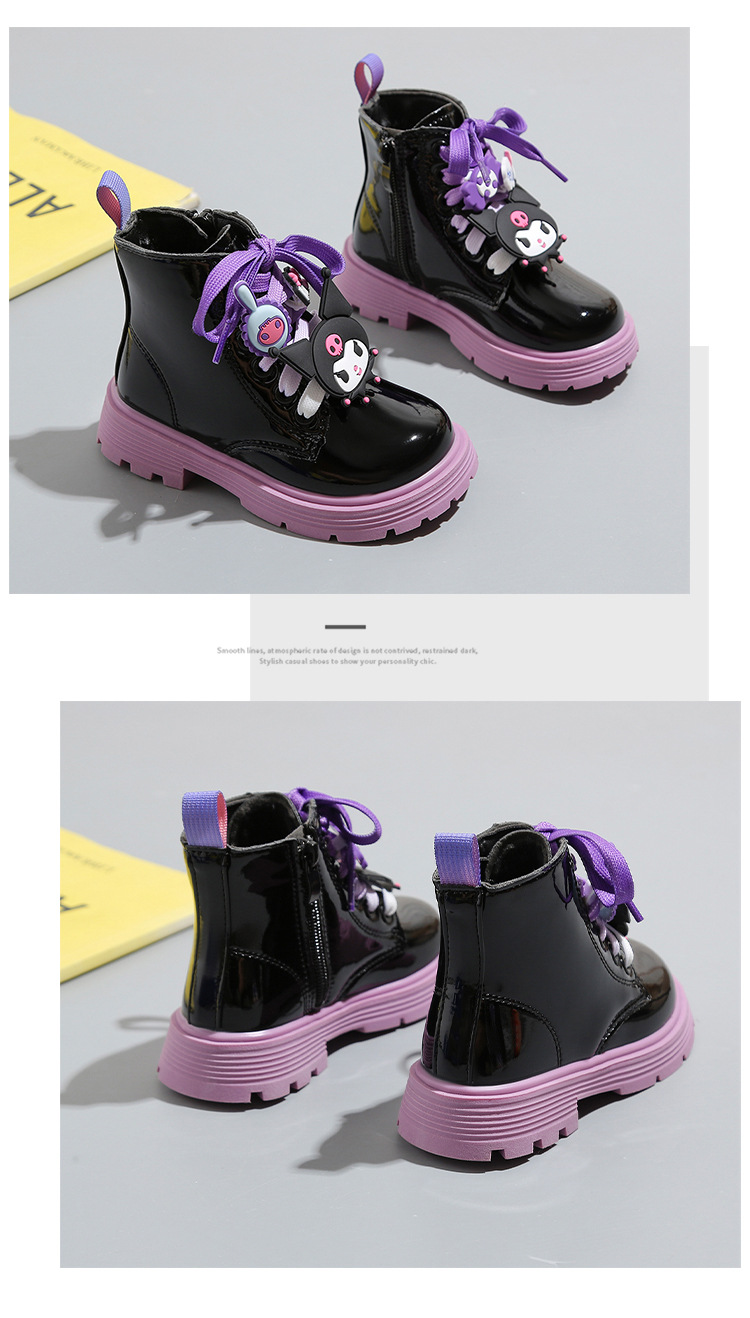 KIKI Trend Black Kuromi Martin Boots for Kids New school boots for kids ...