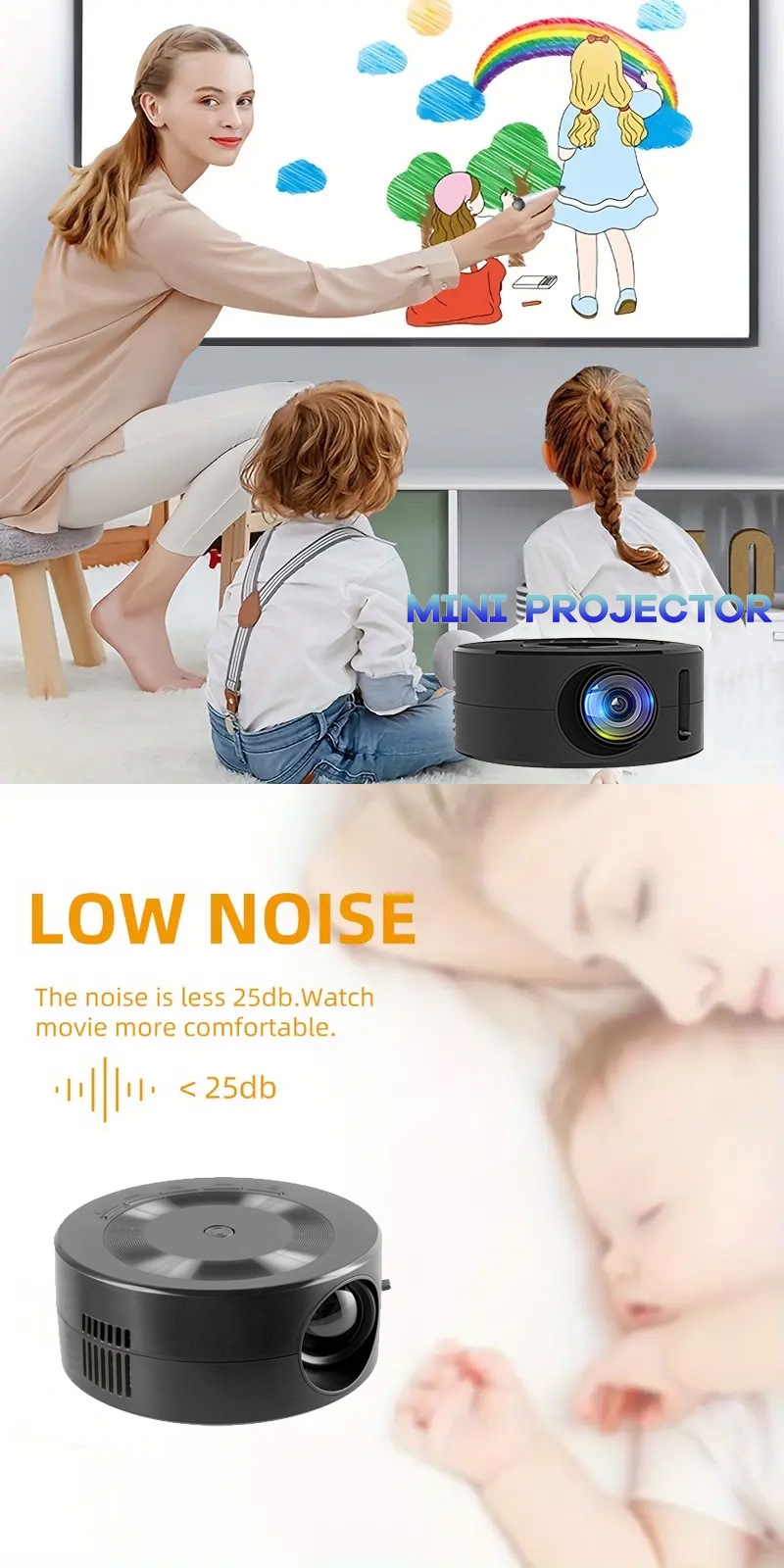 Projector Mini For Phone Portable Home Theater Murah Mini Projektor Led ...