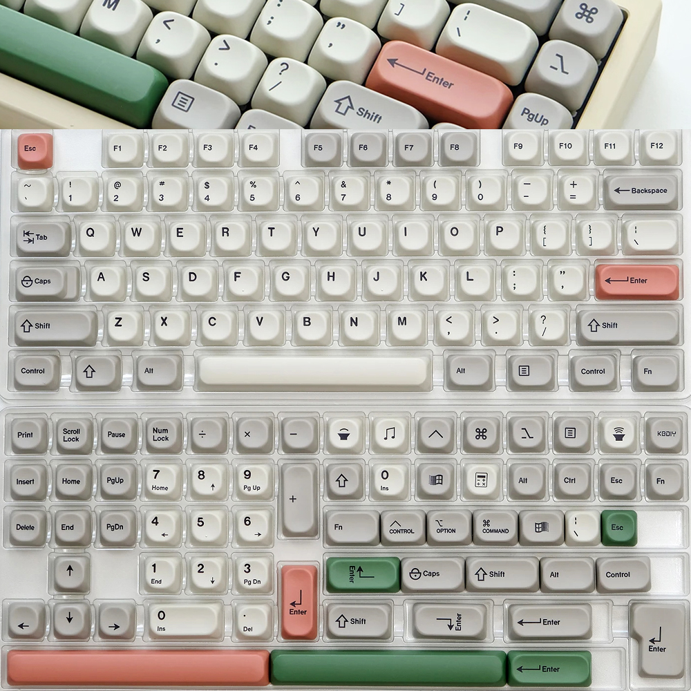 Retro 9009 Keycap/set 139Keys PBT MOA Profile Custom Keycaps for Gateron Cherry MX Switches 60% ...