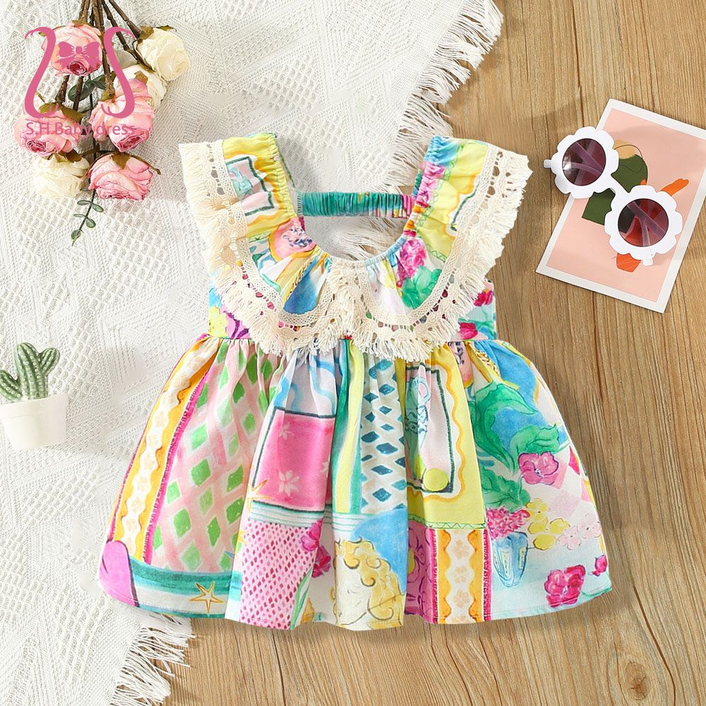 Bohemian Children Dress Fashion Baby Girl Beach Dresses Summer ...