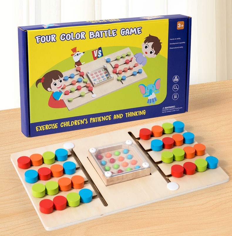 Four Color Battle Game Early Learning Educational Color Matching Toy ...
