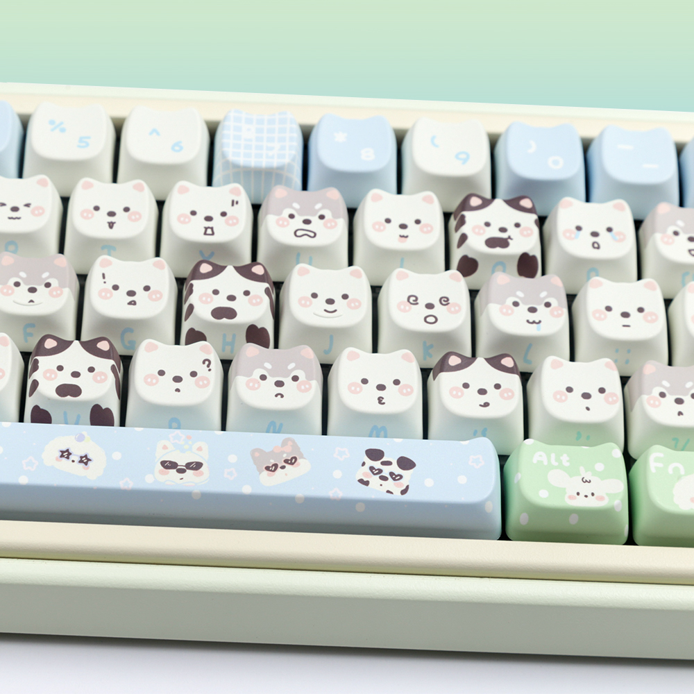 Coffee Cat 140Keys/Set Keycaps PBT Ear Shape Dye-Sublimation MAO ...