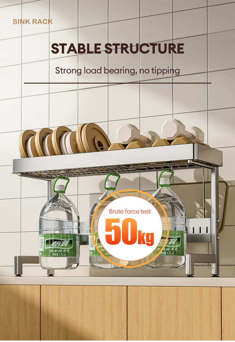 ICIC 304 Stainless Steel Dish Rack Adjustable Sink Rack Multi ...