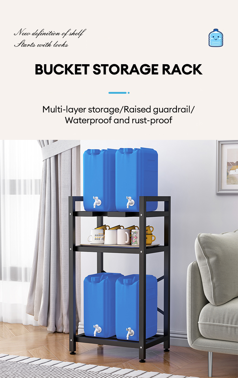 ICIC 2/3 Layer Water Gallon Rack Stand Thickened Metal Rack for Water ...