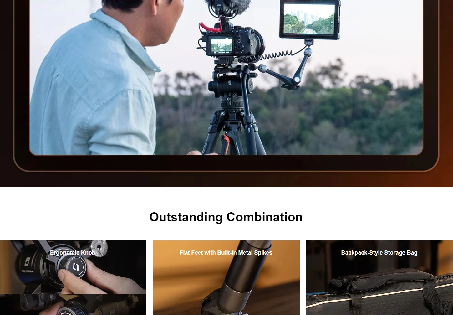 SmallRig X Potato Jet Tribex Hydraulic Carbon Fiber Tripod Kit With ...