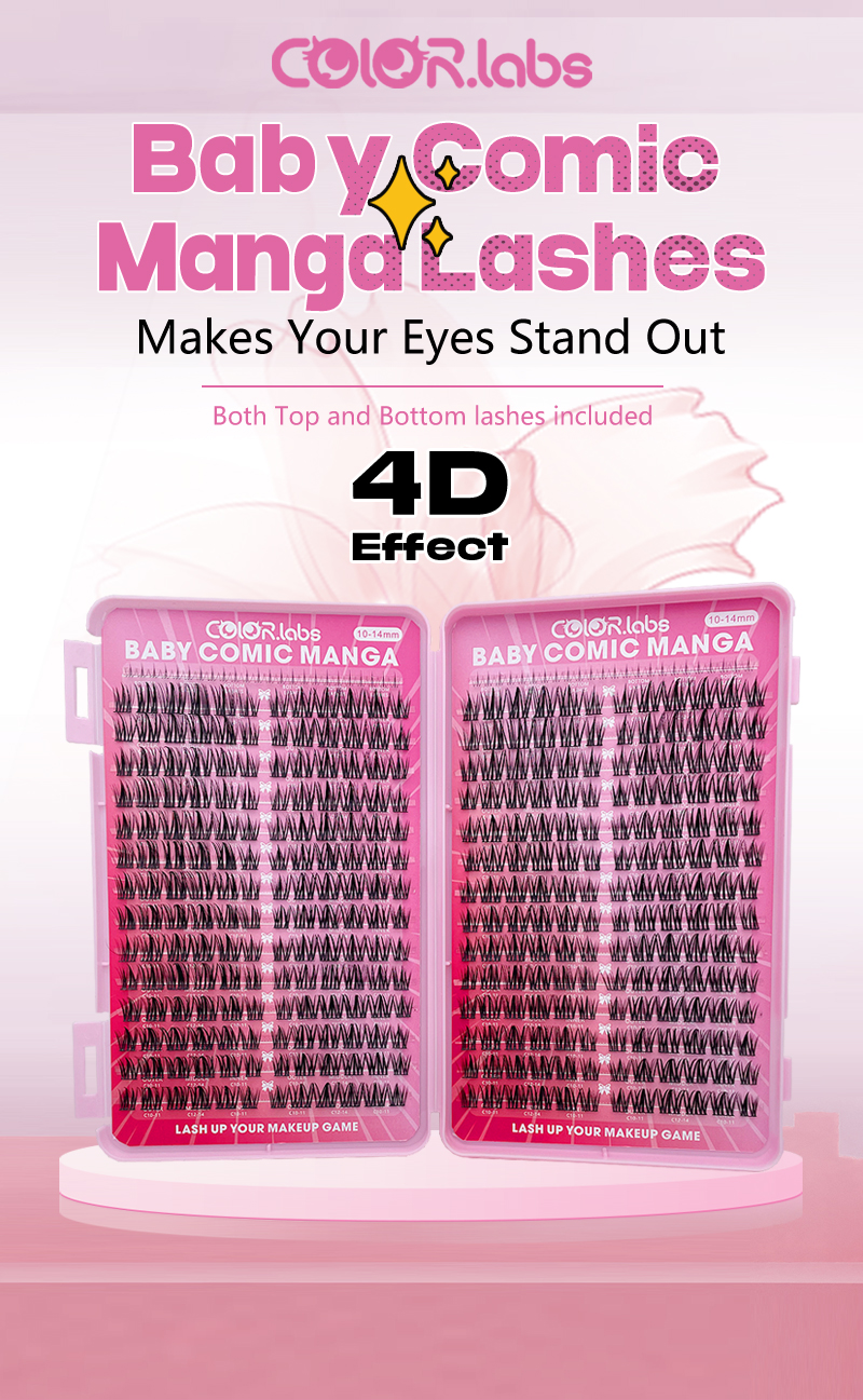COLOR.labs Baby Comic Manga Eyelash Extensions Wisp Book, 336pcs Top ...