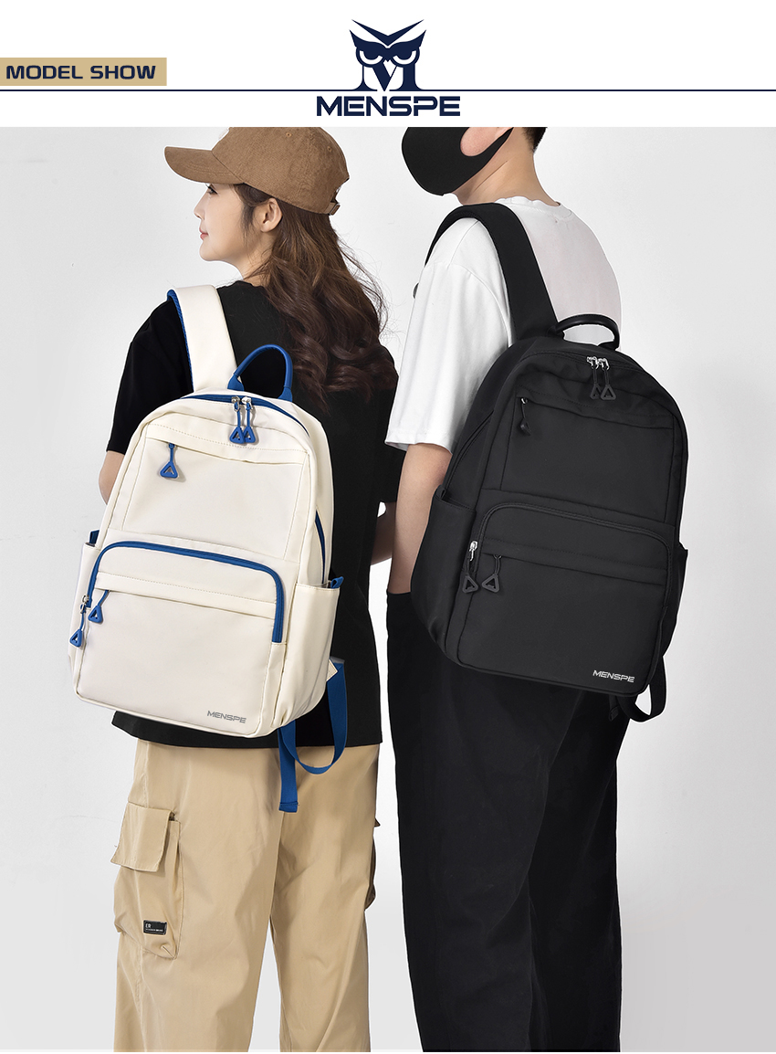 MENSPE Men Backpack Notebook Business Travel Bag Waterproof Backpack ...