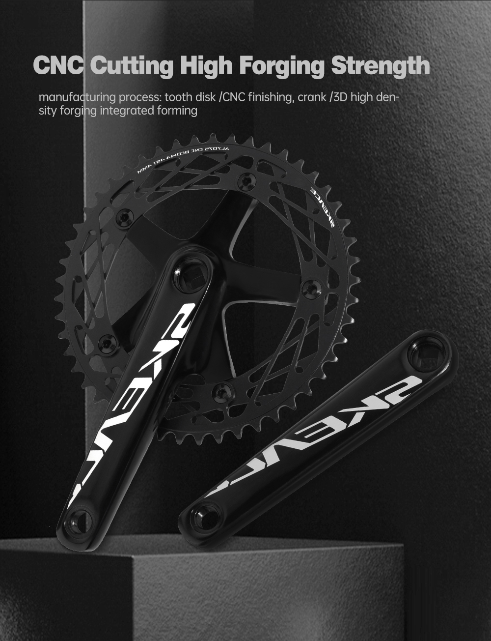 SKEACE 144mm BCD Square Hole Track Fixed-gear Racing Bike Single Speed ...