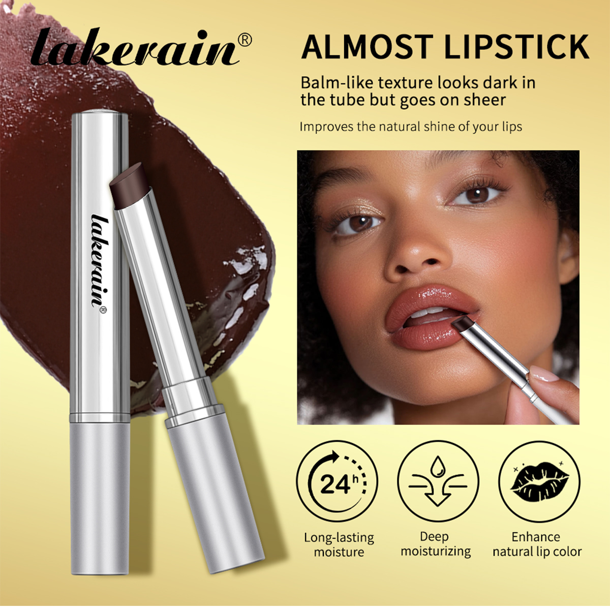 Lakerain Almost Lipstick Tinted Lip Balm Colorless Black Honey Lip Balm ...