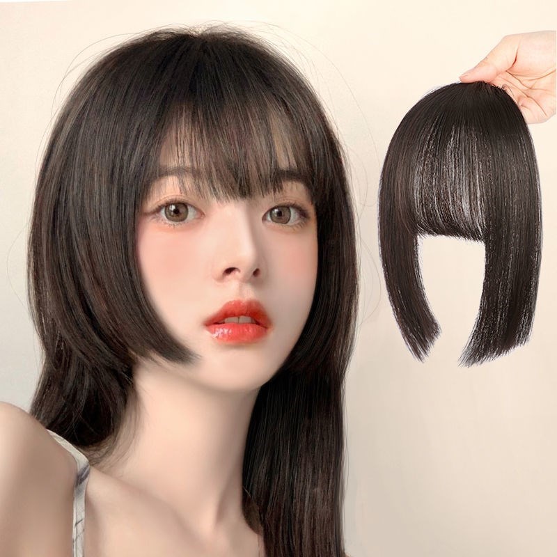 Fashion Woman’s Princess Wig Clip Sideburns Bangs Hime Cut Hairstyles ...