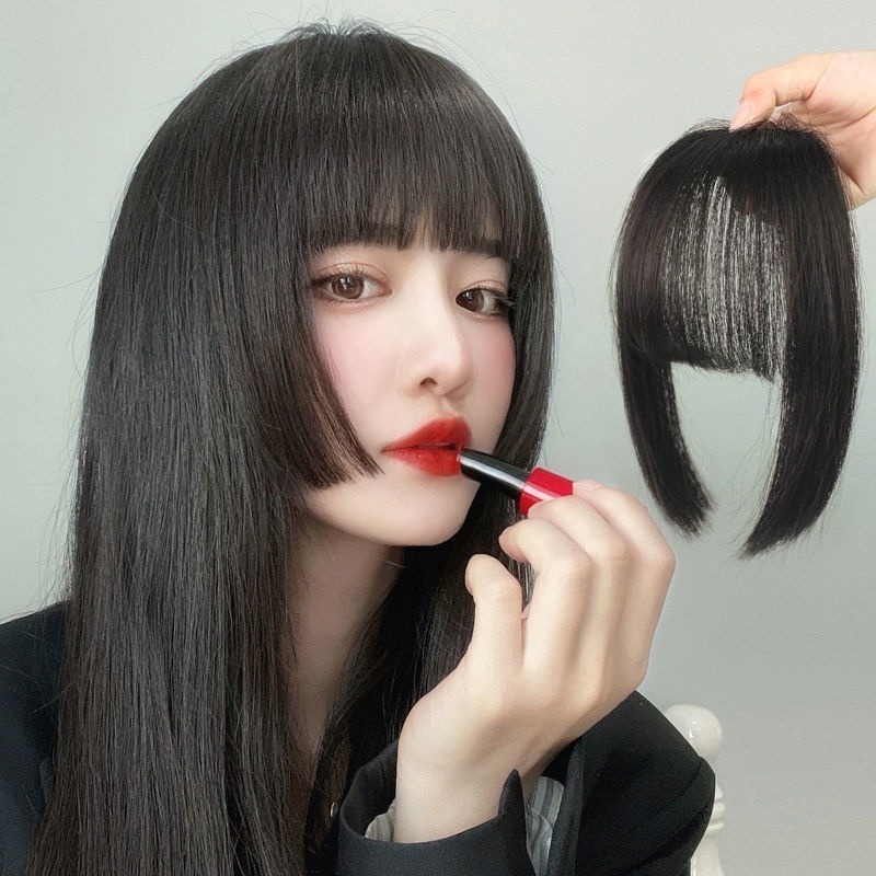 Fashion Woman’s Princess Wig Clip Sideburns Bangs Hime Cut Hairstyles ...