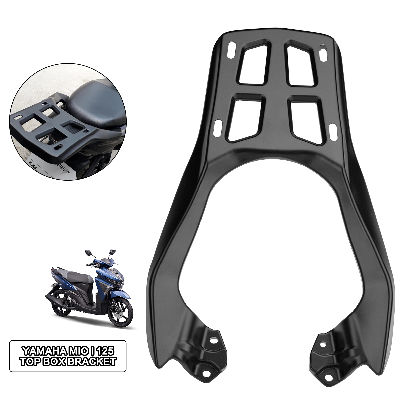 Yamaha Mio i125 Top Box Bracket High Quality Aluminum Motorcycle gear ...