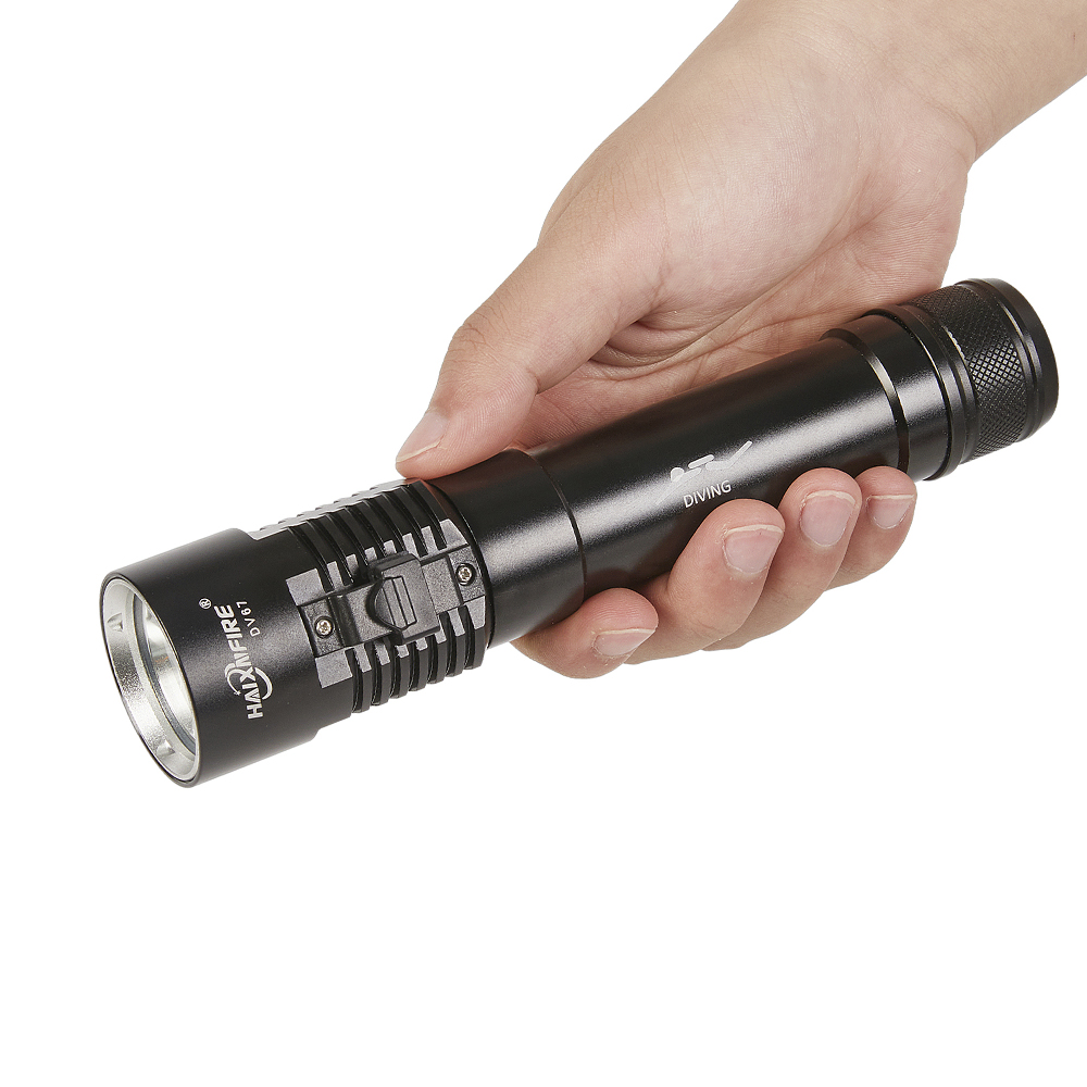 HaixnFire DV67 Scuba Diving Flashlight 5000 lumens Rechargeable ...