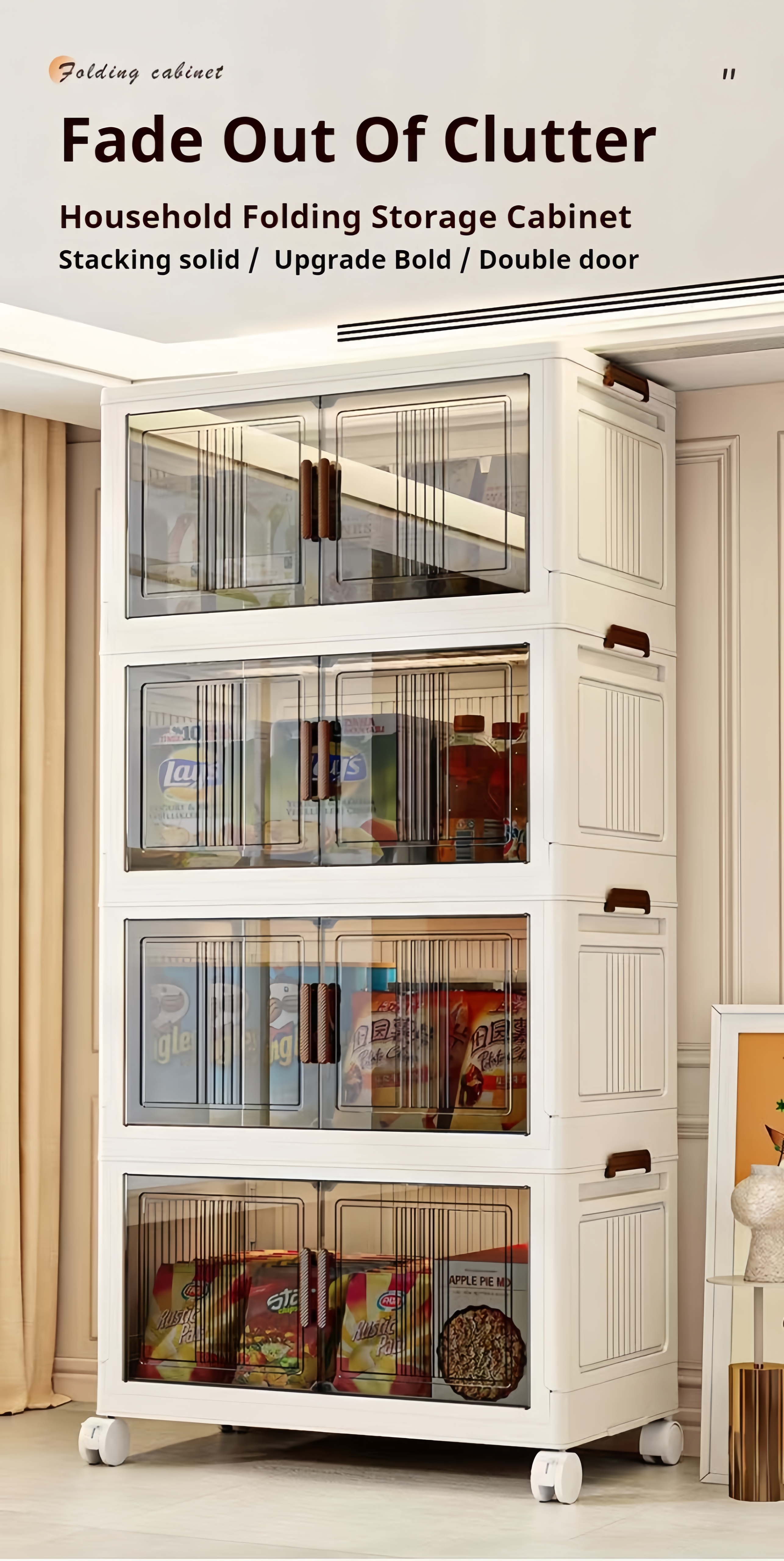 70cm Wide Foldable Cabinet for Kitchen Durabox Drawer Cabinet Plastic ...