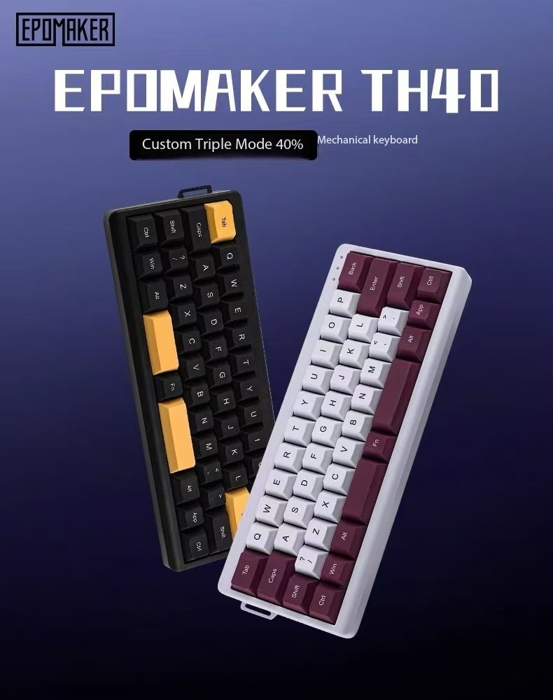EPOMAKER TH40 Custom Mechanical keyboard 40% with Bluetooth wireless ...