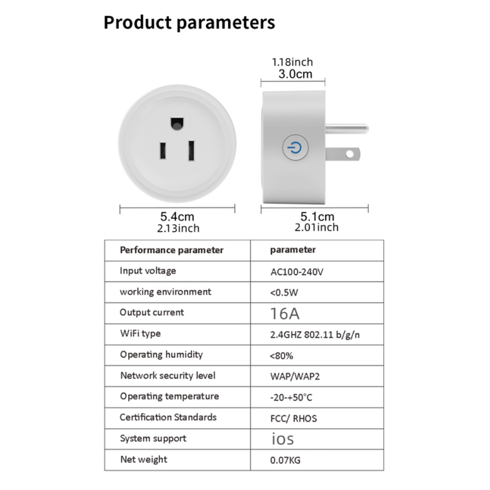 LiLigood Homekit 16A WiFi socket smart switch US plug smart home ...