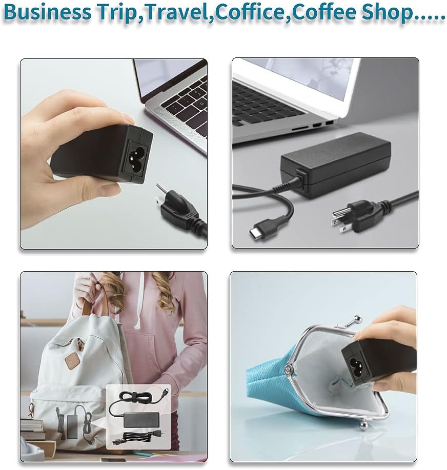 Applicable to Lenovo ThinkPad Laptop Charger Adapter 65W USB-C Type C ...