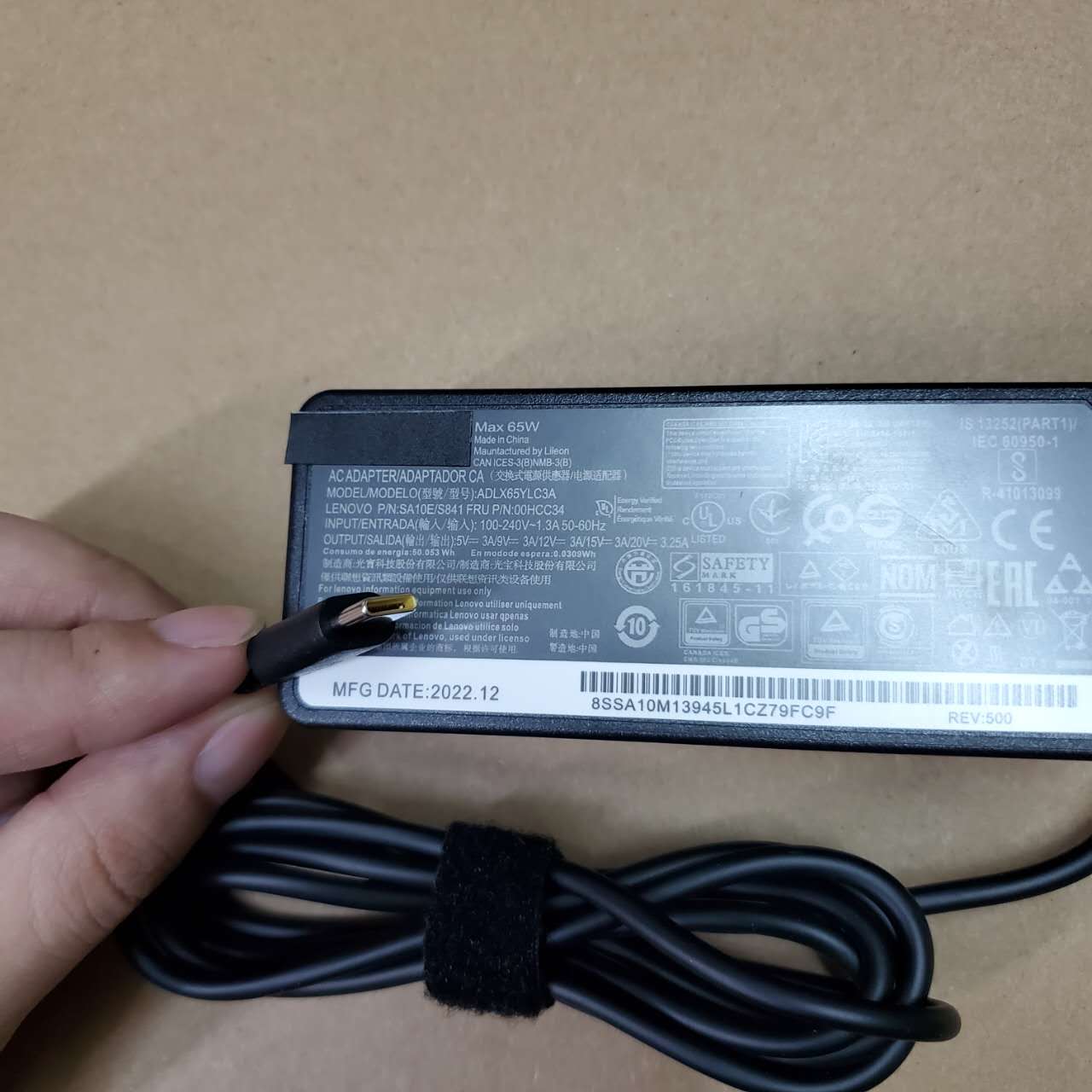 Applicable to Lenovo ThinkPad Laptop Charger Adapter 65W USB-C Type C ...