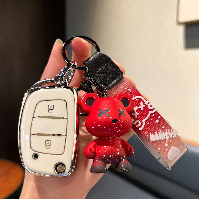 Hyundai 2 Buttons Folding Smart Car Key Chain Ring Cover Case Shell ...