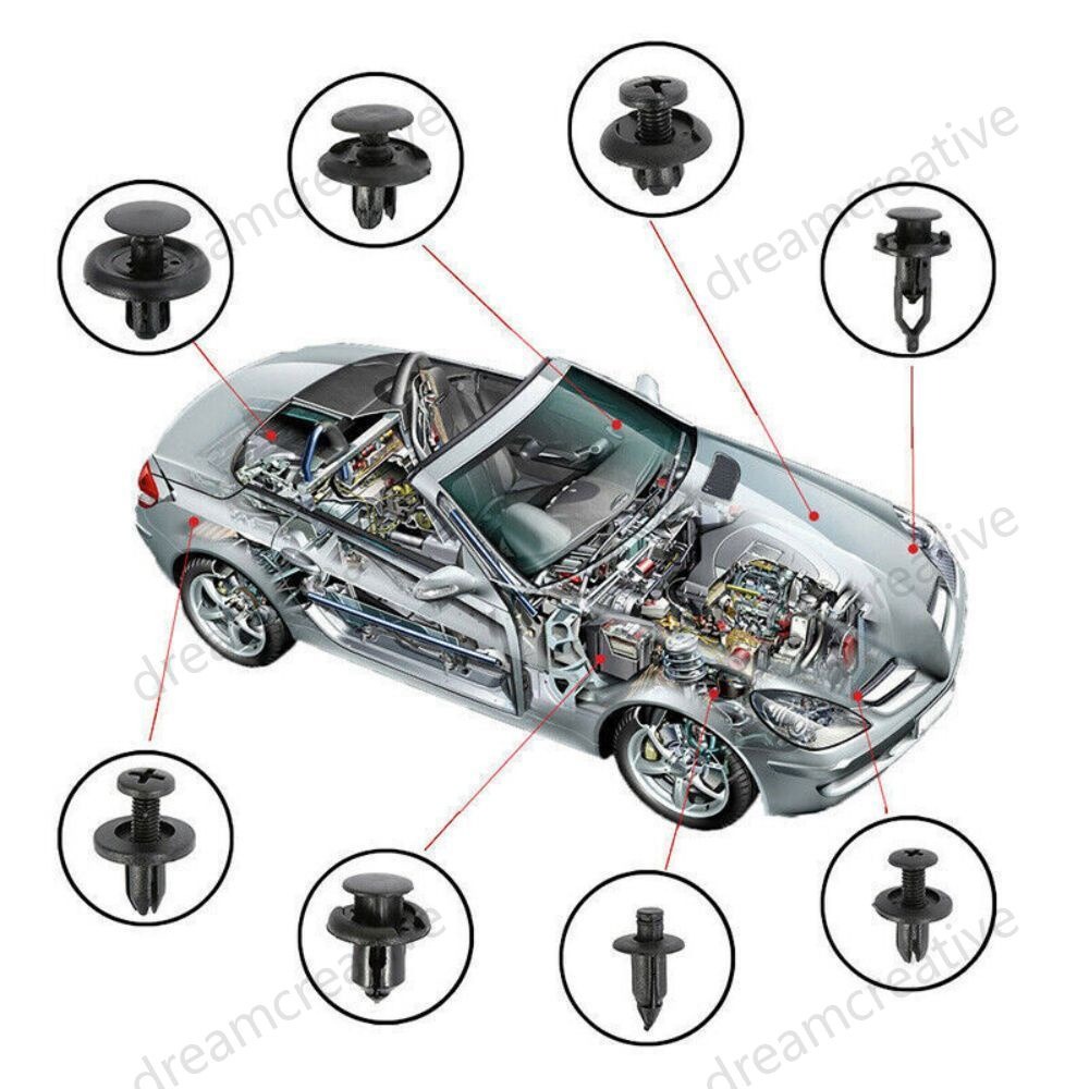Car Fastener Rivet Clip Car Plastic Screw Bumper Clip Fender | Shopee ...