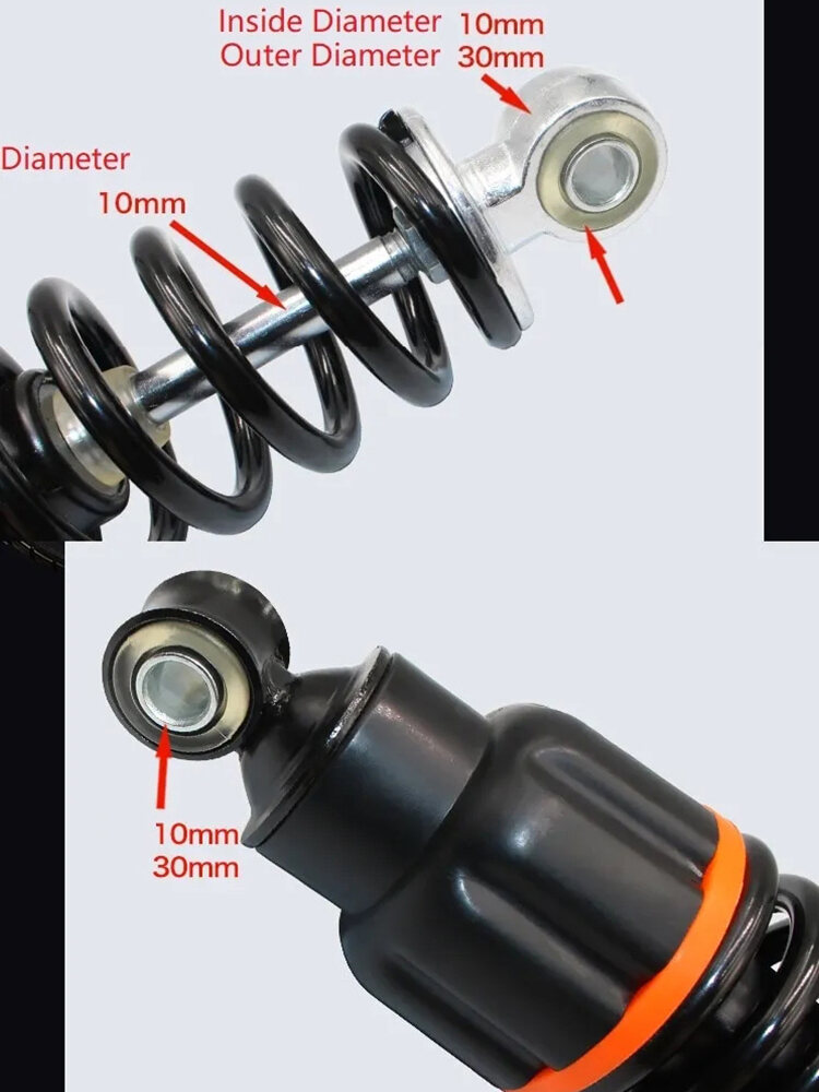 2PCSUniversal 250mm 290mm 310mm E-Bike Motorcycle Rear Shock Hydraulic ...