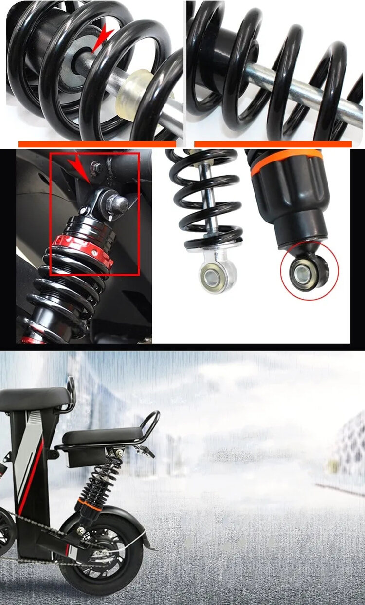 2PCSUniversal 250mm 290mm 310mm E-Bike Motorcycle Rear Shock Hydraulic ...