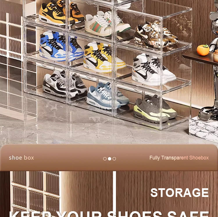 Acrylic sports shoe rack transparent shoe box storage cabinet shoe rack ...