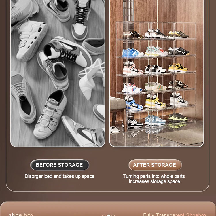 Acrylic sports shoe rack transparent shoe box storage cabinet shoe rack ...