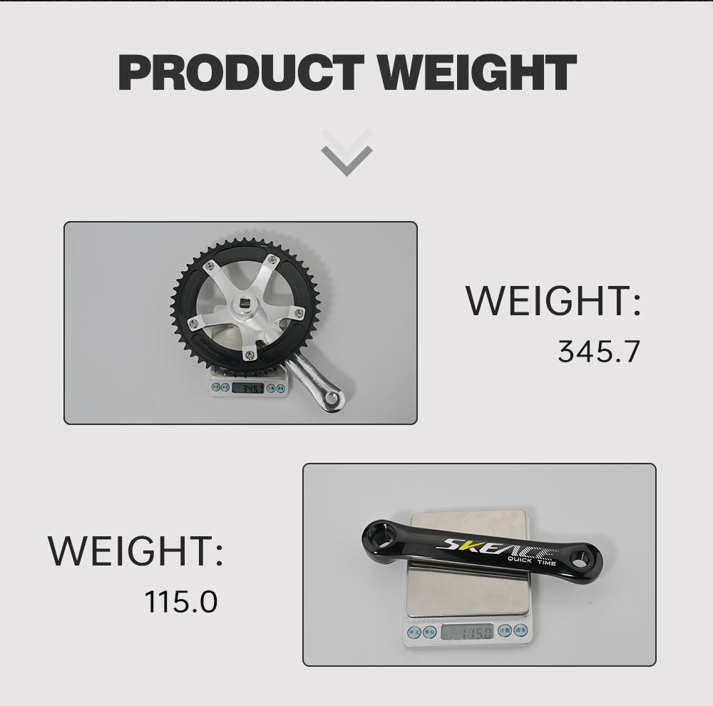 SKEACE 144mm BCD Track Fixie Bike Crankset 48T 165mm SKE Anodized ...