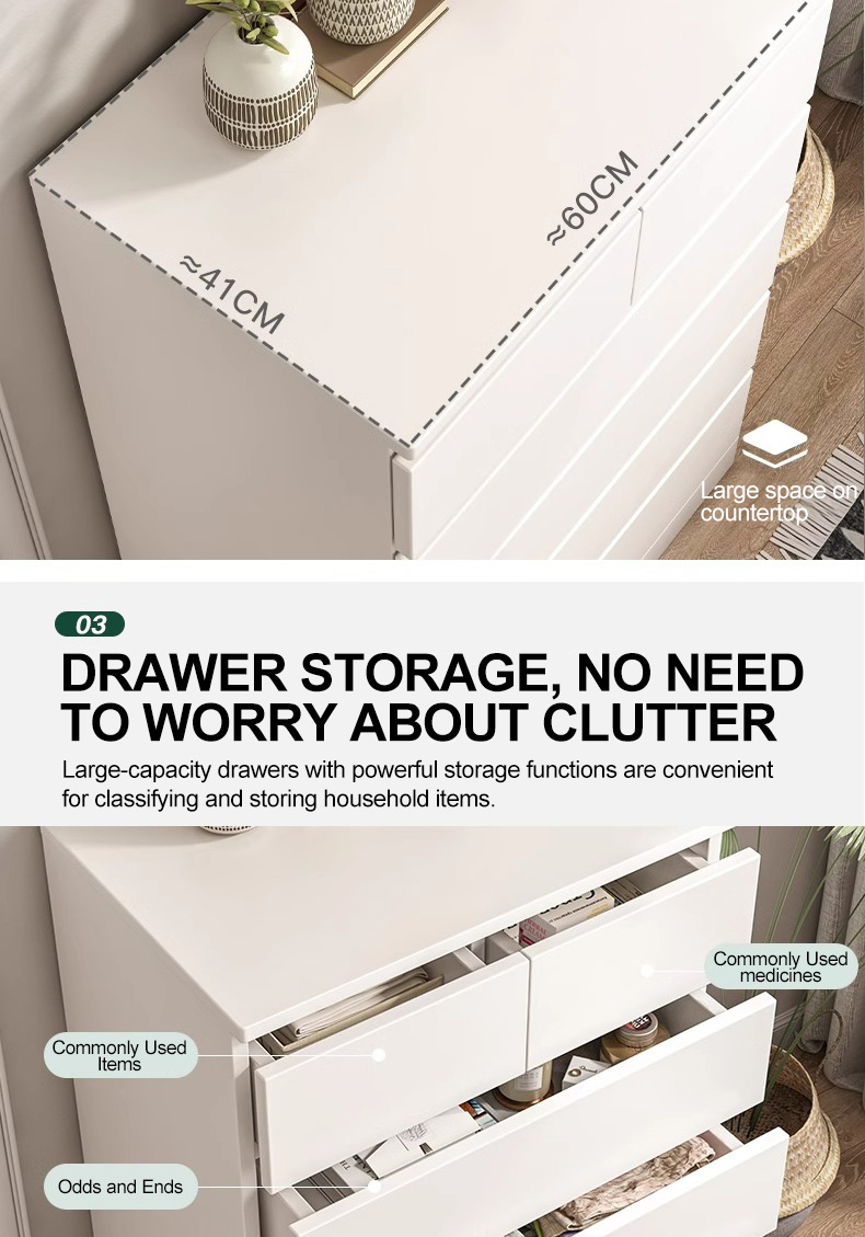 Cabinet Drawer Organizer Box Chest Drawer Cabinet for clothes 3/4 Tiers ...