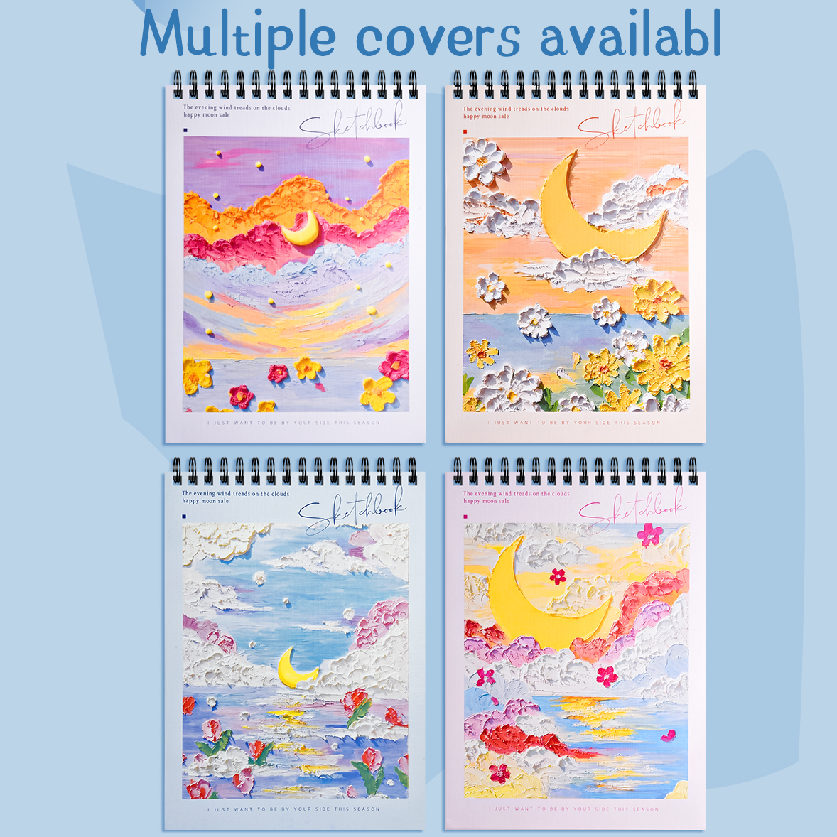 A4 Double Spring Sketchbook Cute Cartoon Blank Sketch Pad Thick Drawing ...