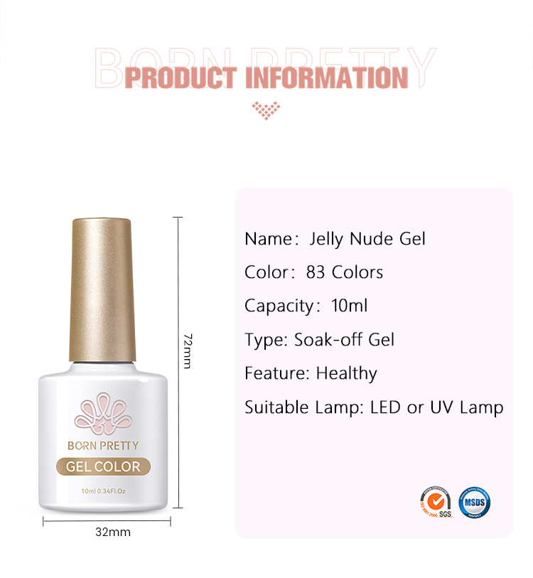 BORN PRETTY 2PCS Jelly Nail Gel Polish Set Pink Color Jelly Translucent Gel Varnish Kit | Shopee ...
