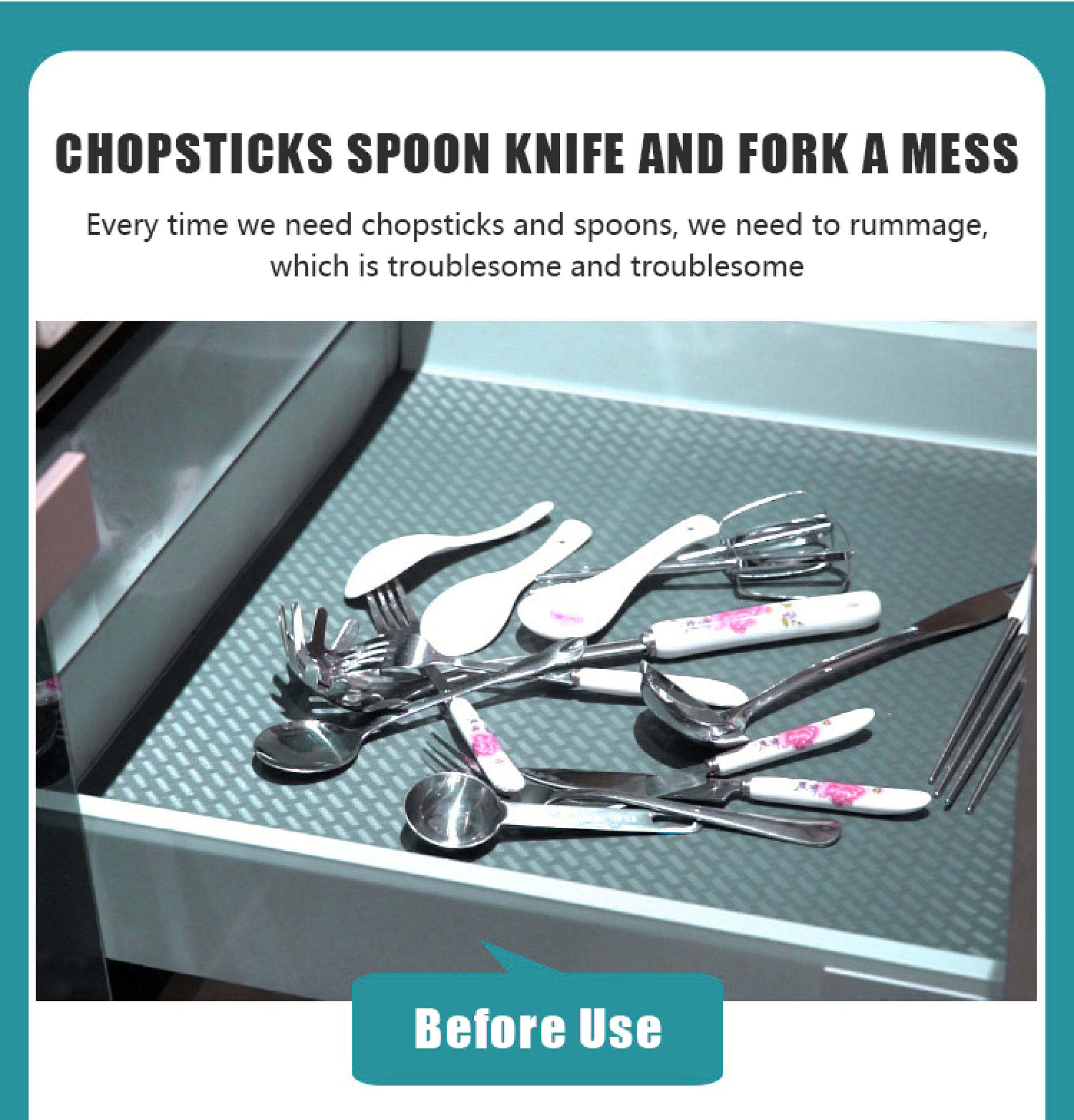 Silverware Drawer Organizer Cutlery Spoon and Fork Organizer Rack ...