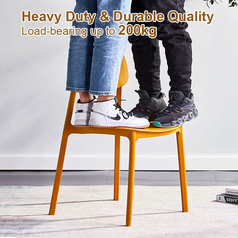 Nordic Dining Chair Stackable Plastic Chair Ergonomic Backrest Chairs ...