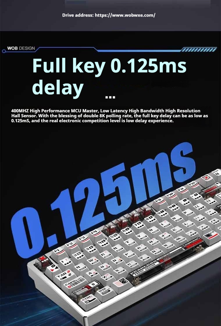 WOB Rainy75RT Aluminum Alloy Esports Magnetic Switch Gaming Mechanical ...