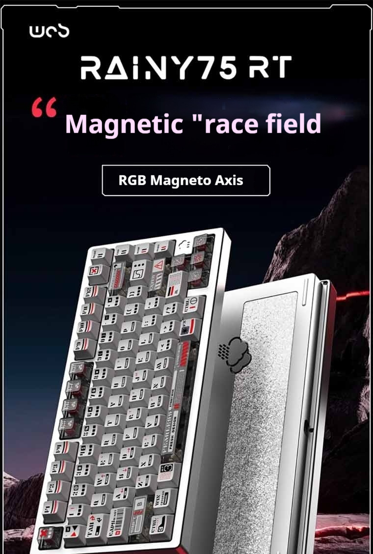 WOB Rainy75RT Aluminum Alloy Esports Magnetic Switch Gaming Mechanical ...
