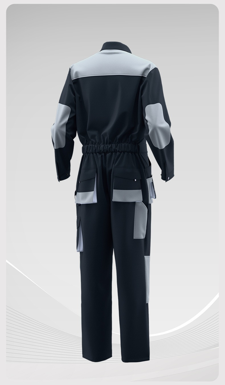 Work Clothes Durable Unisex Work Coveralls with Multi Pockets Zipper ...