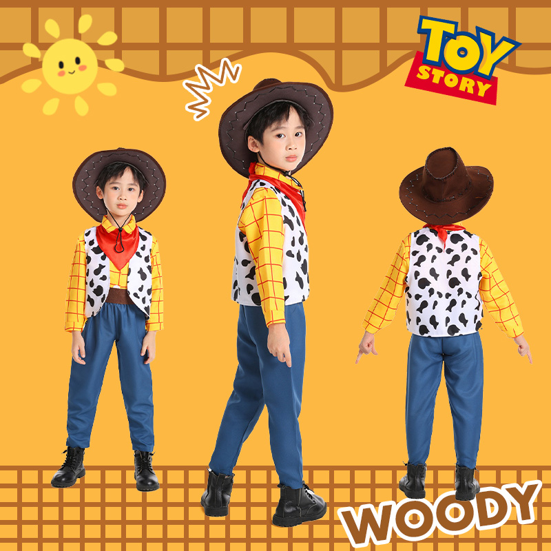 Toy Story Woody Cosplay Costume Cowboy 6pcs Sets For Kids Boy Halloween ...