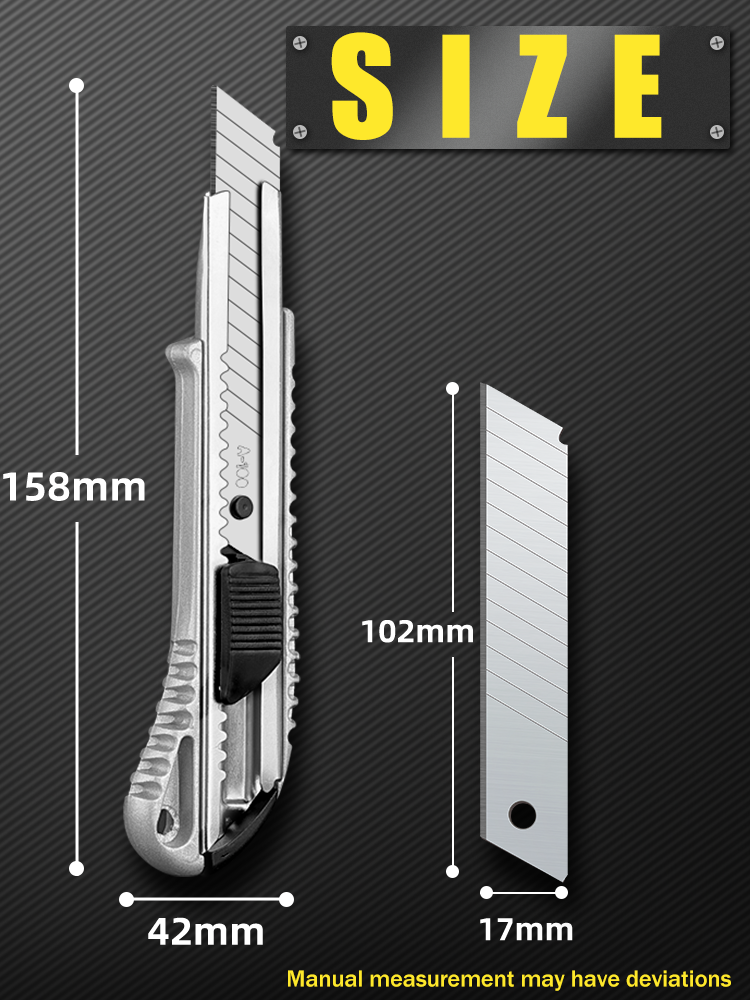 Aluminum Alloy Case Cutter Knives Retractable Carbon Tool Steel Blade ...