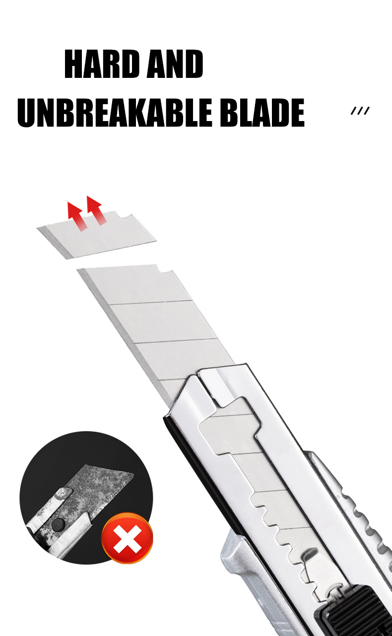 Aluminum Alloy Case Cutter Knives Retractable Carbon Tool Steel Blade ...