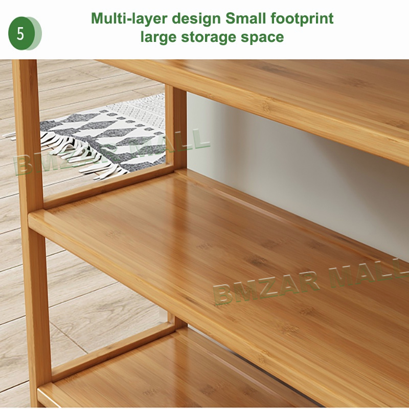 Shoe Rack Organizer Bamboo Wood 2/3/4/5/6 Layers Over Shoes Bamboo Shoe ...