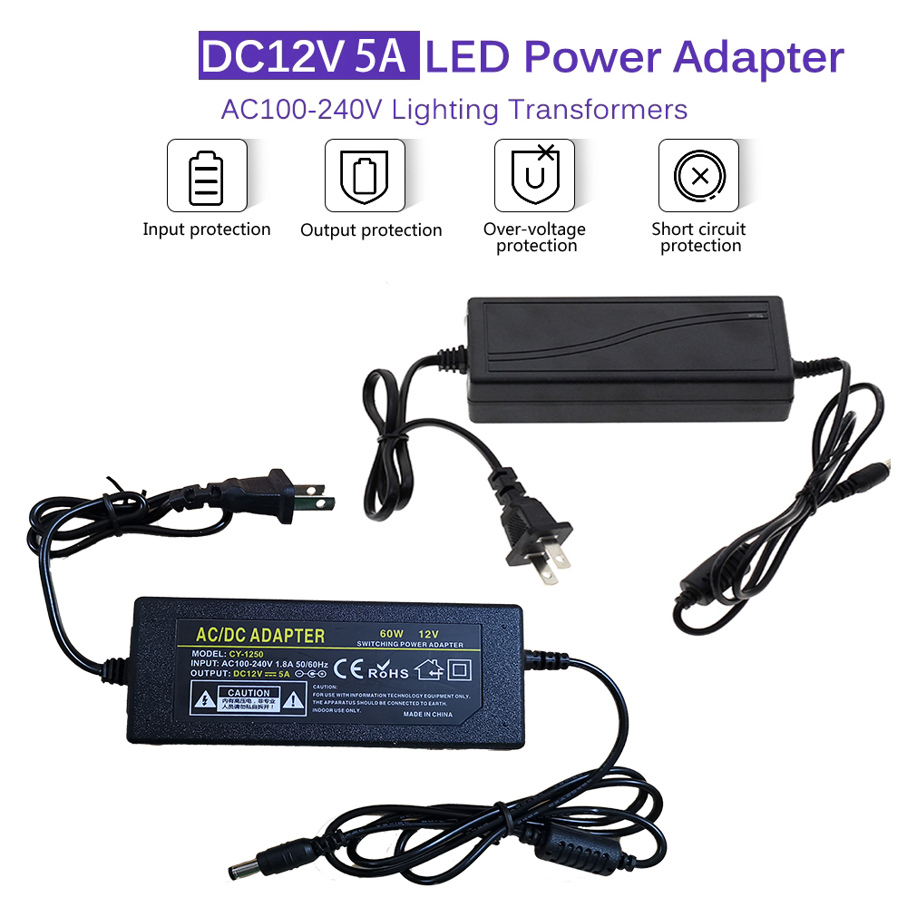DC12V Power 5A CCTV Power Supply Adapter 12V Power Adaptor | Shopee ...