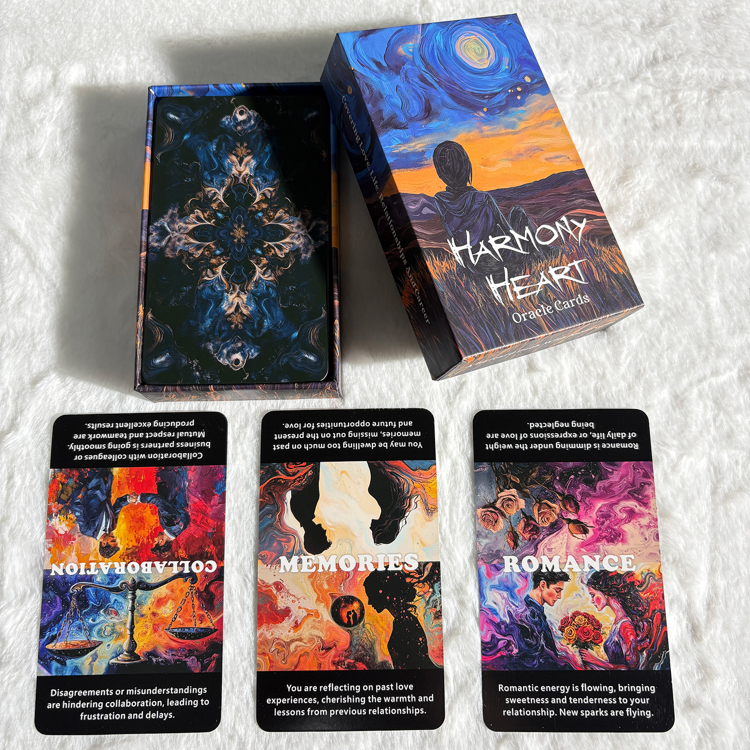 Harmony Heart Oracle Cards 56PCS Colorful Abstract Cards 12x7cm for ...