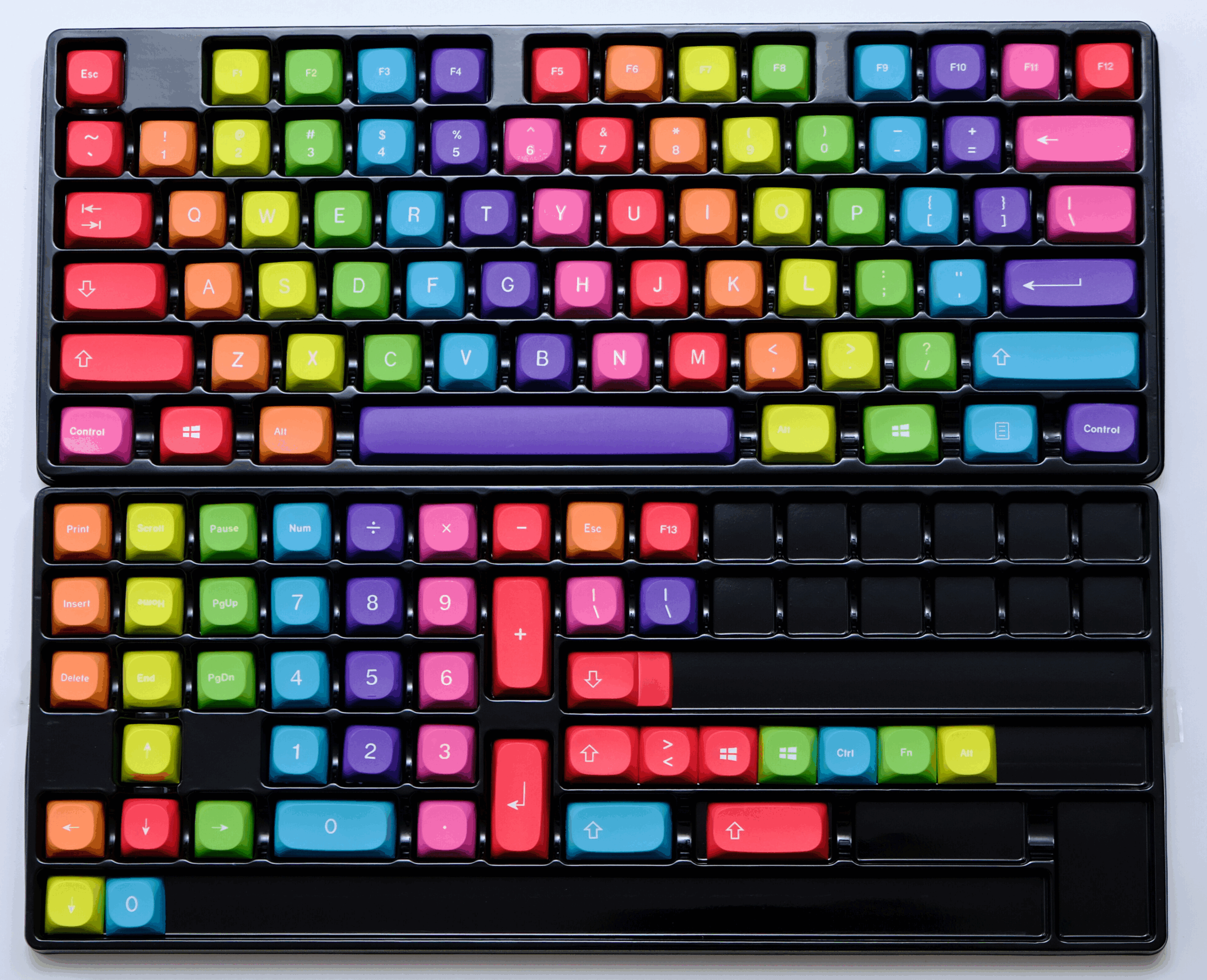 MA Profile GMK Rainbow Keycaps Bright Gradient KeyCap PBT Dye ...