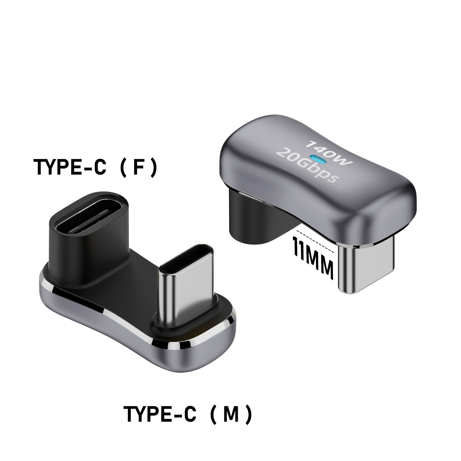 USB C to USB Type C to Type C Quick Charge Converter Type-C U Shape ...