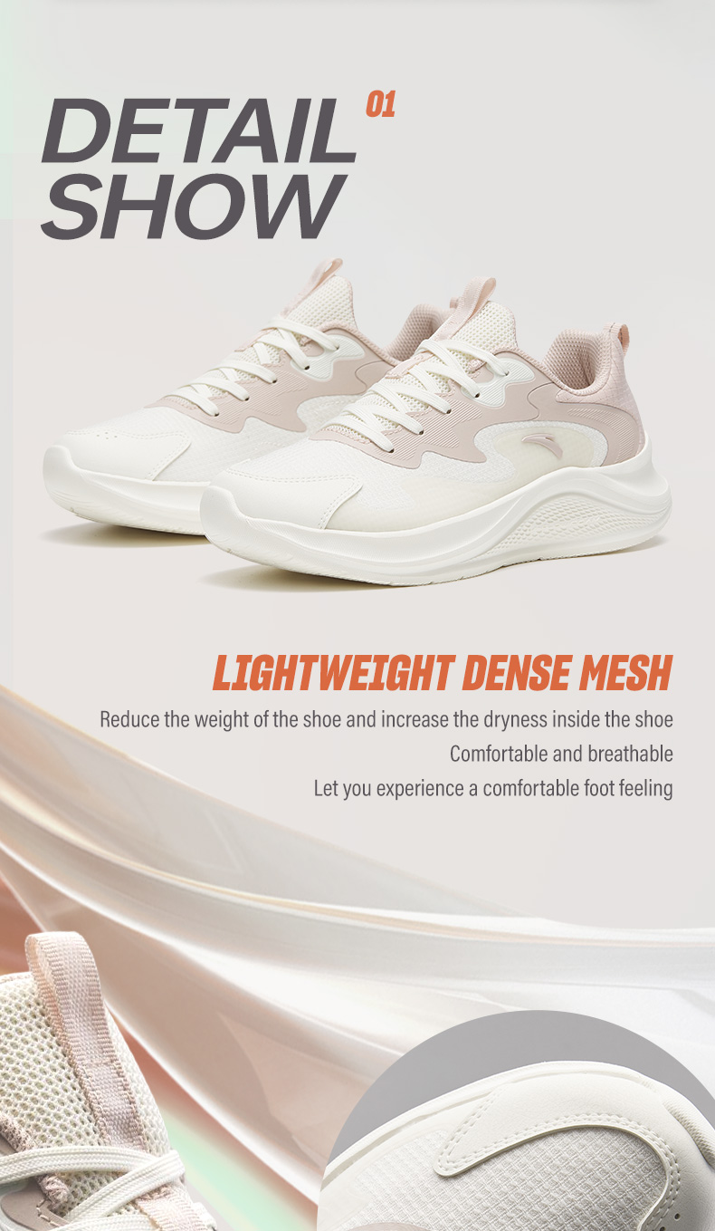 ANTA Women Walk Running Shoes Durability Breathable Versatile Soft ...