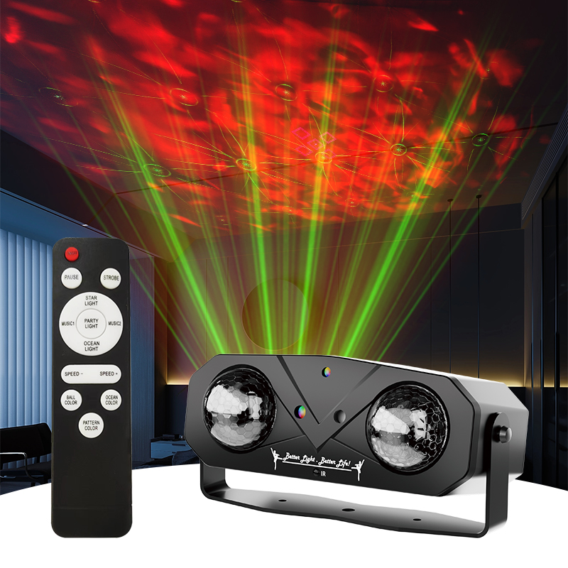 【Laser+LED+water 】120 Patterns Party Light Disco Ball Light Dj Light ...