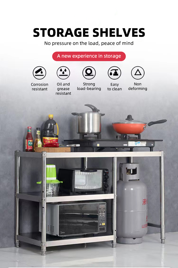 Kitchen island kitchen rack 304 stainless steel gas stove cabinet 70 ...